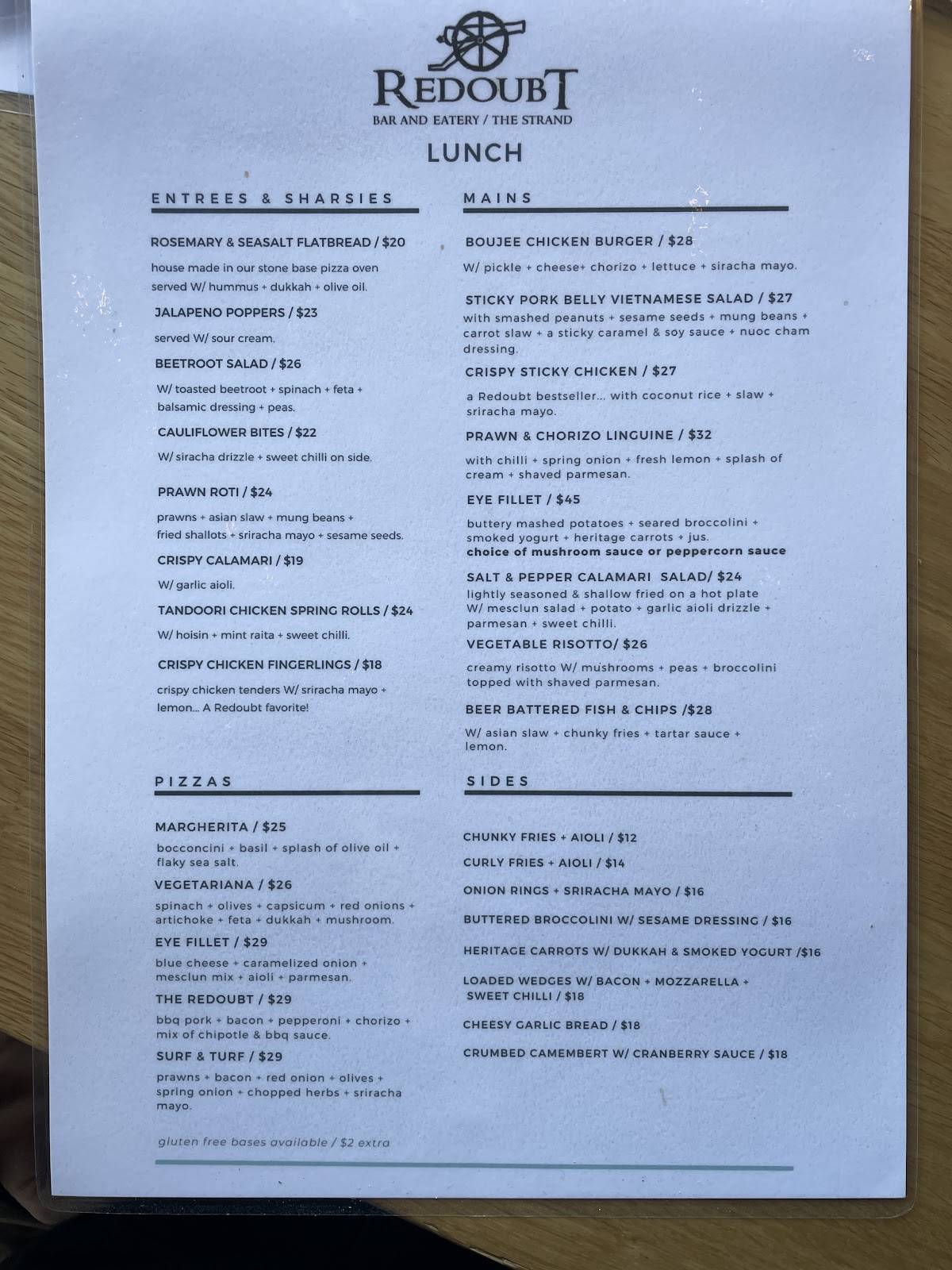 Menu at Manhattan Bar + Eatery, Tauranga