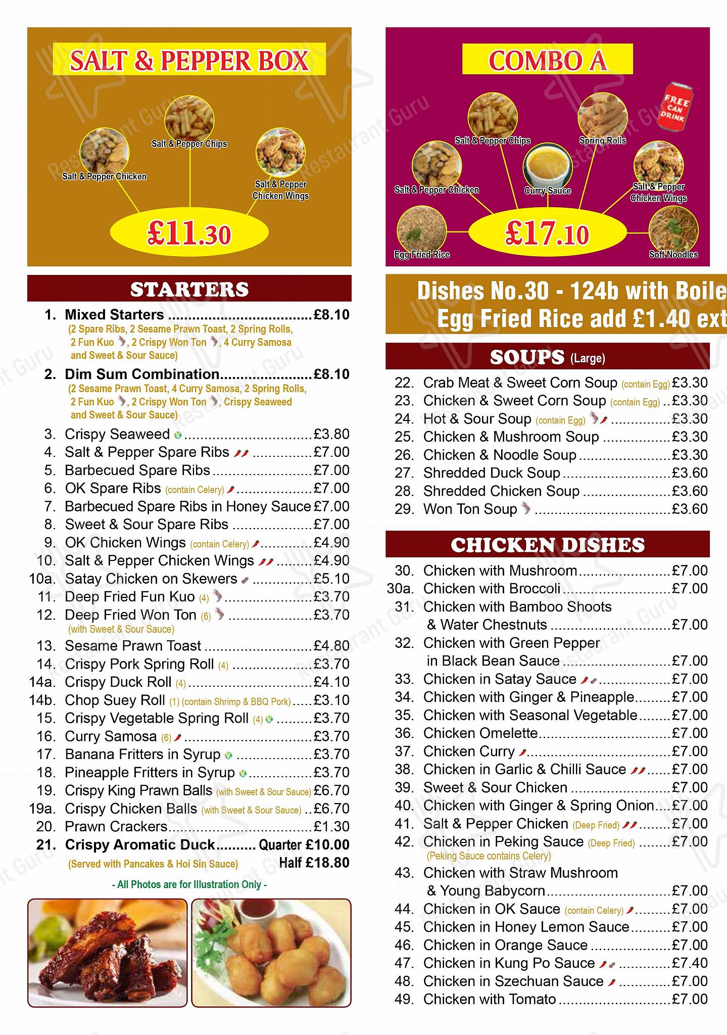 Menu at Manor Fish and Chips restaurant, Glossop