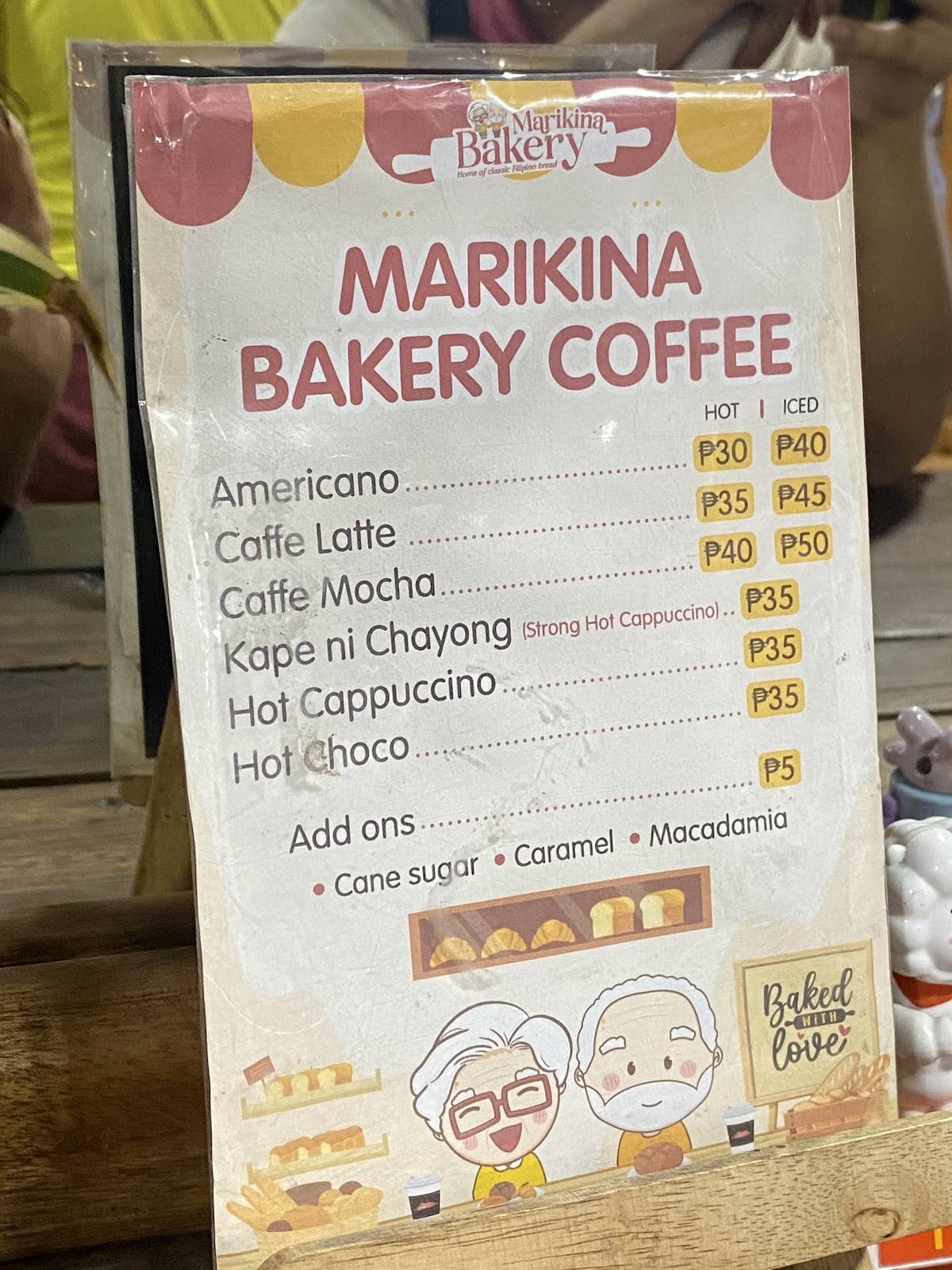 Carta de Marikina Bakery (Sta. Elena Branch), Mariquina