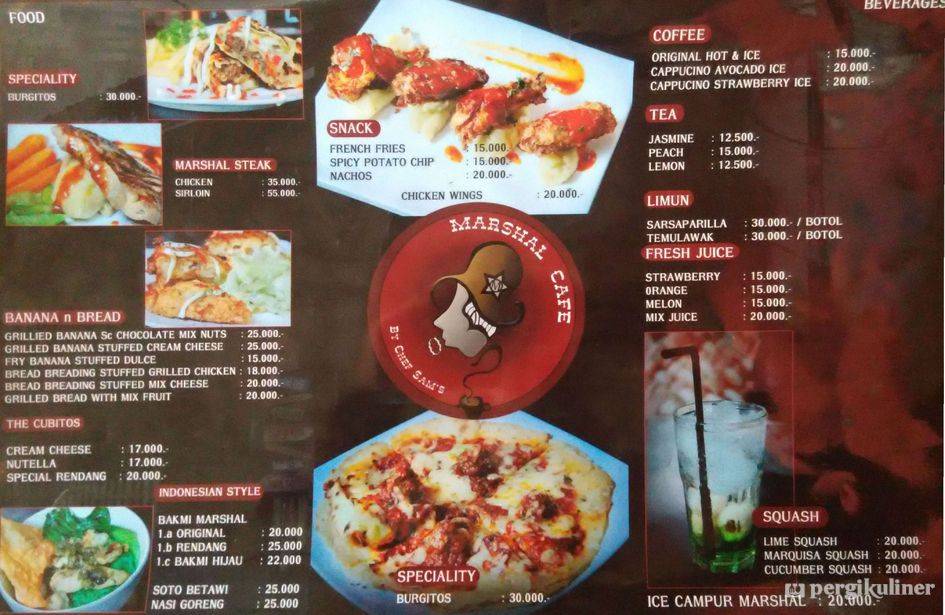 Menu at Marshal Cafe, Limus Nunggal, Jl. Alternatif Cibubur No.99