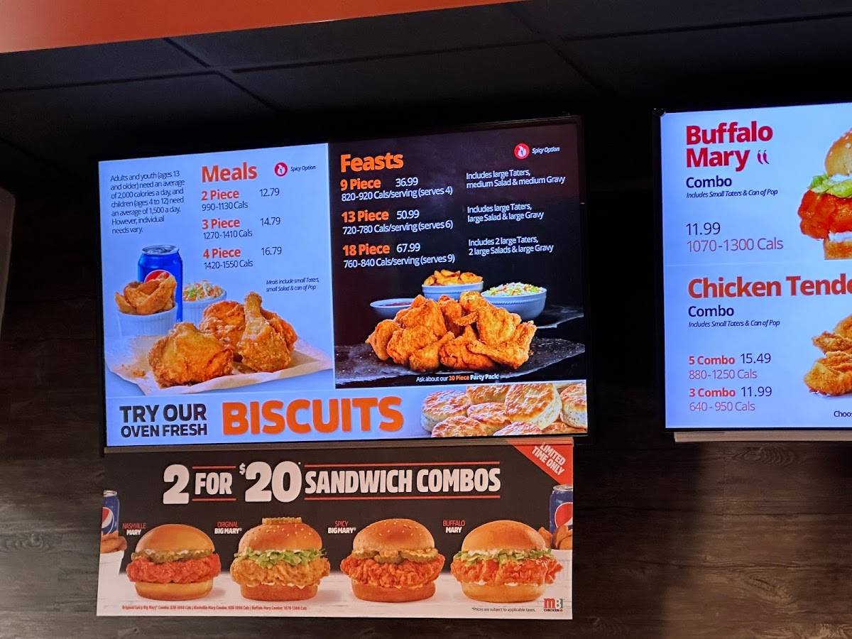 Menu at Mary Brown's Chicken & Taters restaurant, Peterborough