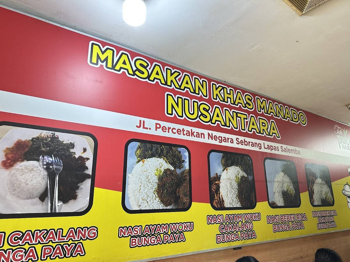 Carta del restaurante Masakan Khas Manado Nusantara, Central Jakarta