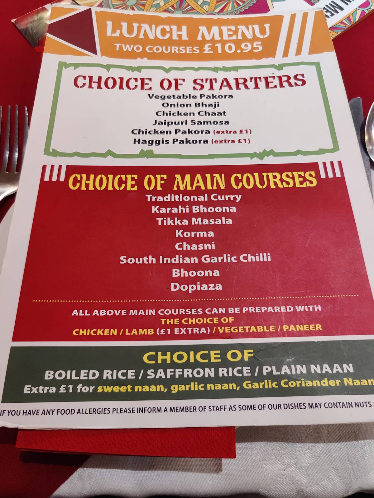 Menu at Masala Twist Helensburgh - Best Indian Restaurant in ...