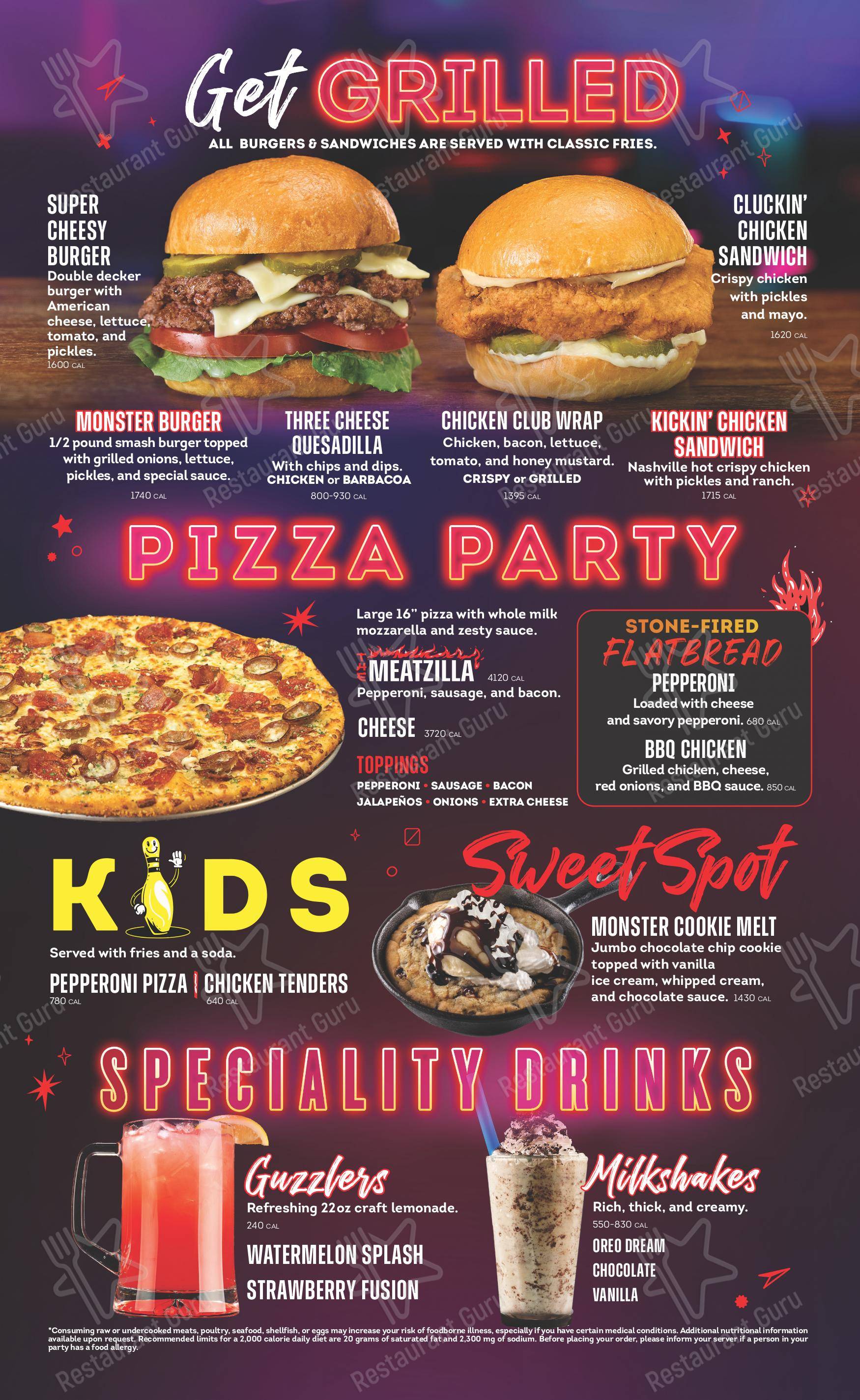 Menu at McCall's Tavern pub & bar, Lady Lake