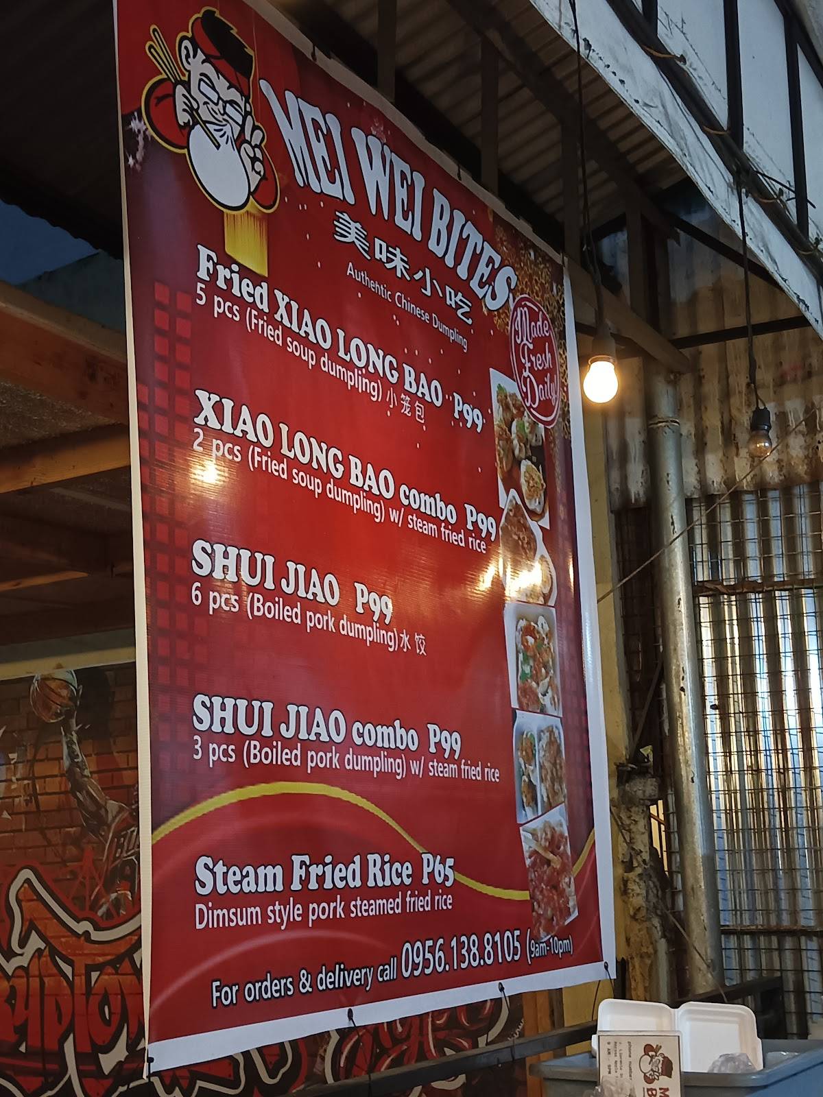 Menu at Mei Wei Bites restaurant, Cebu City