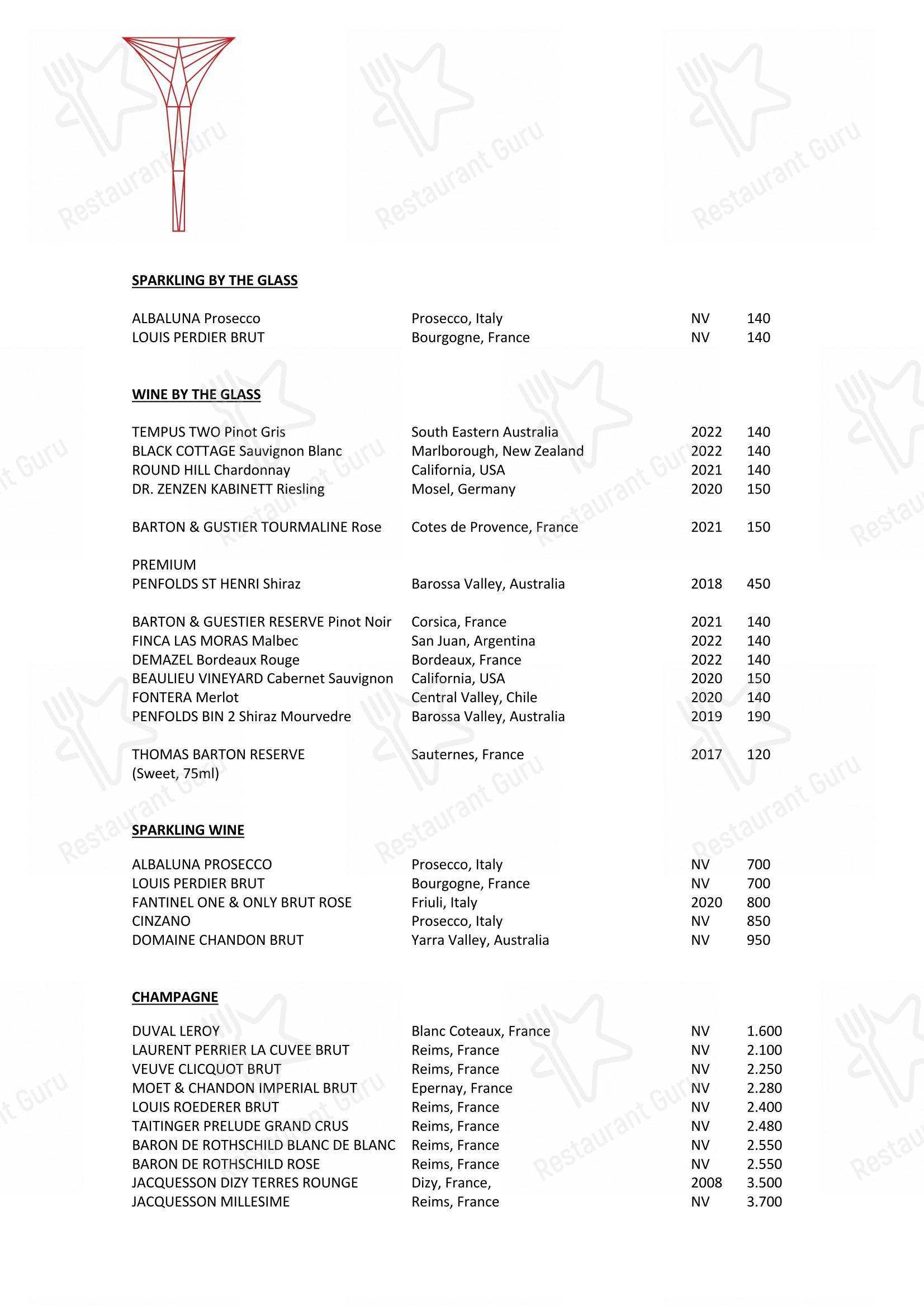 Menu at Merah Putih restaurant, Mengwi