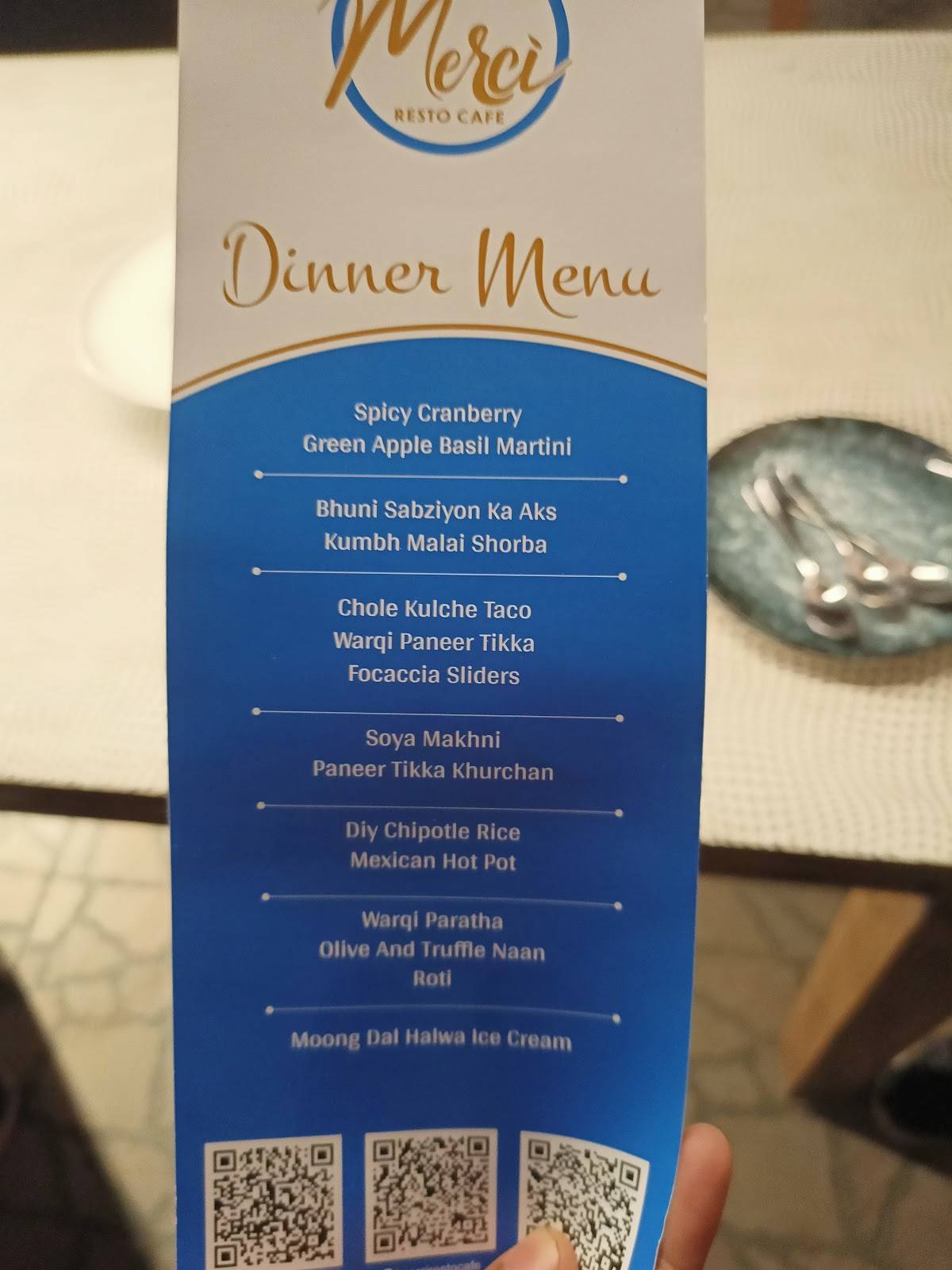 Menu at Merci Resto Cafe, Ahmedabad