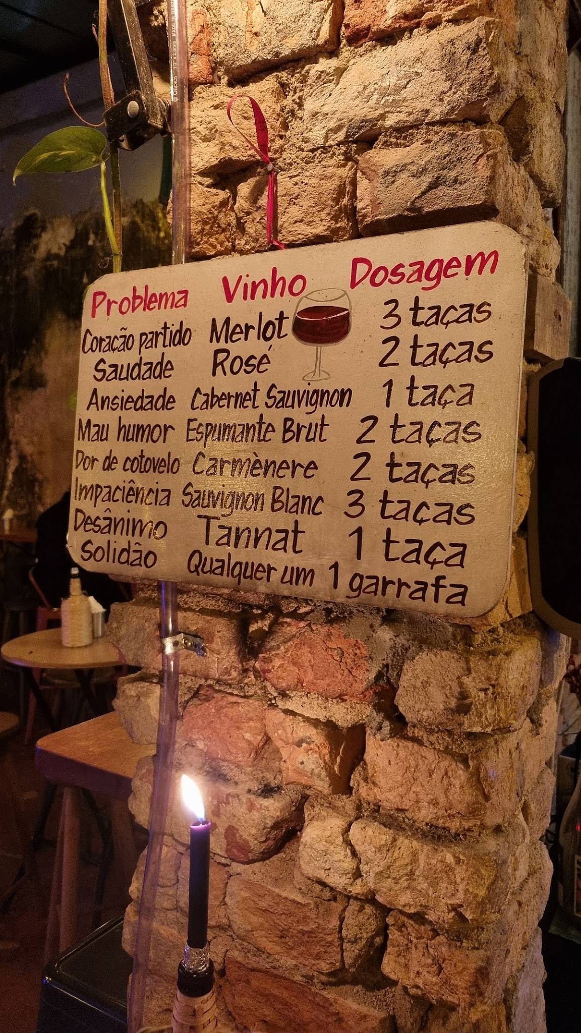 Menu em Merlô Vinho e Bossa pub & Bar, Santos