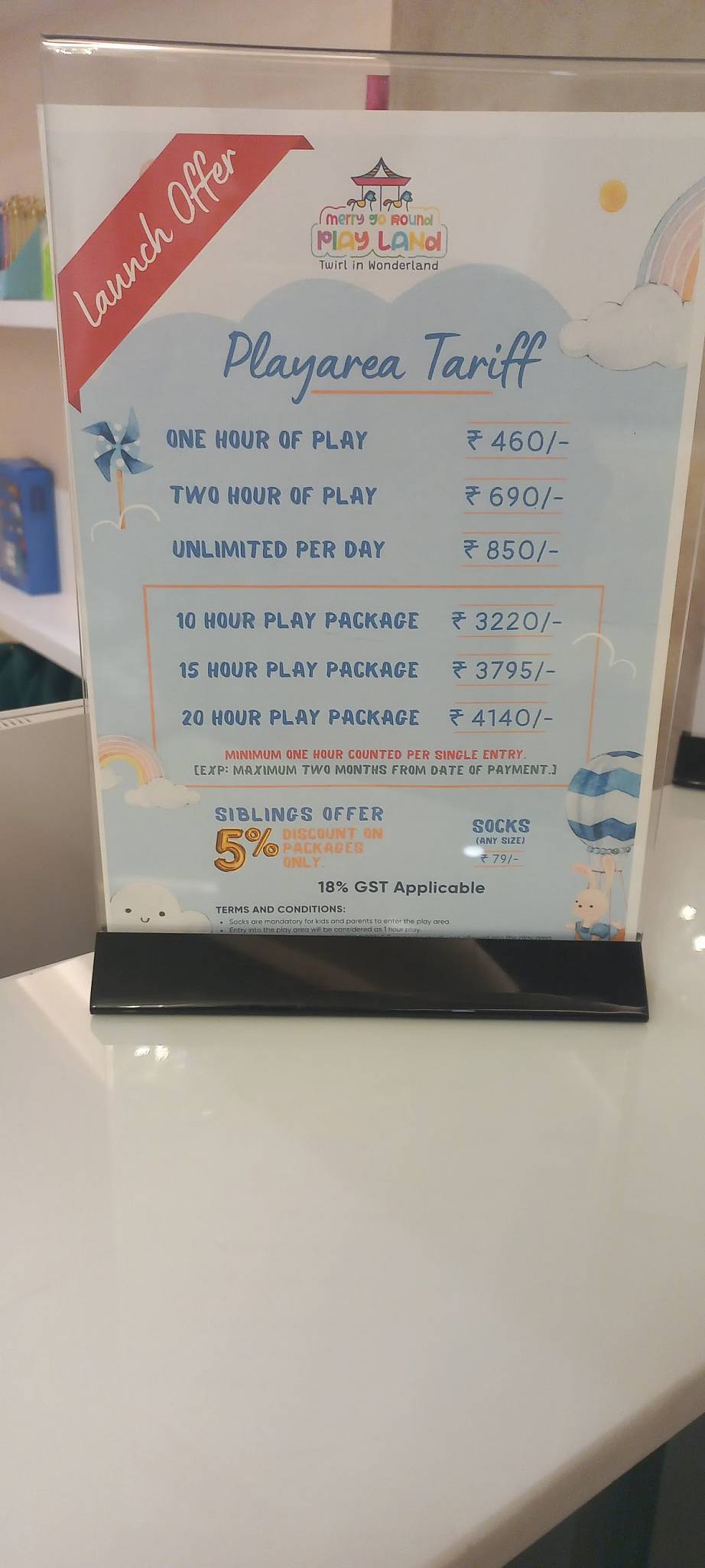 Menu at Merry Go Round Play Cafe, Hyderabad