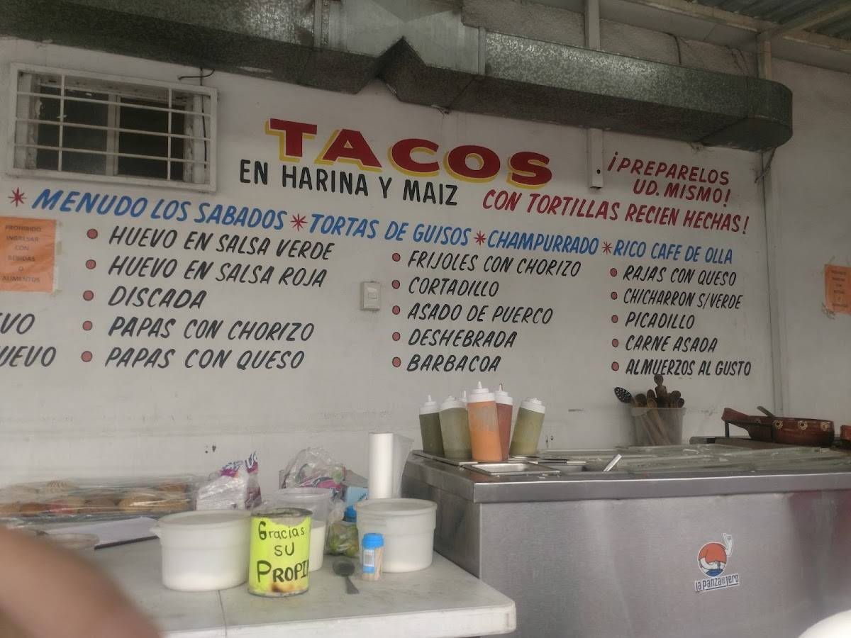 Menu at Mexican Taco restaurant, General Escobedo