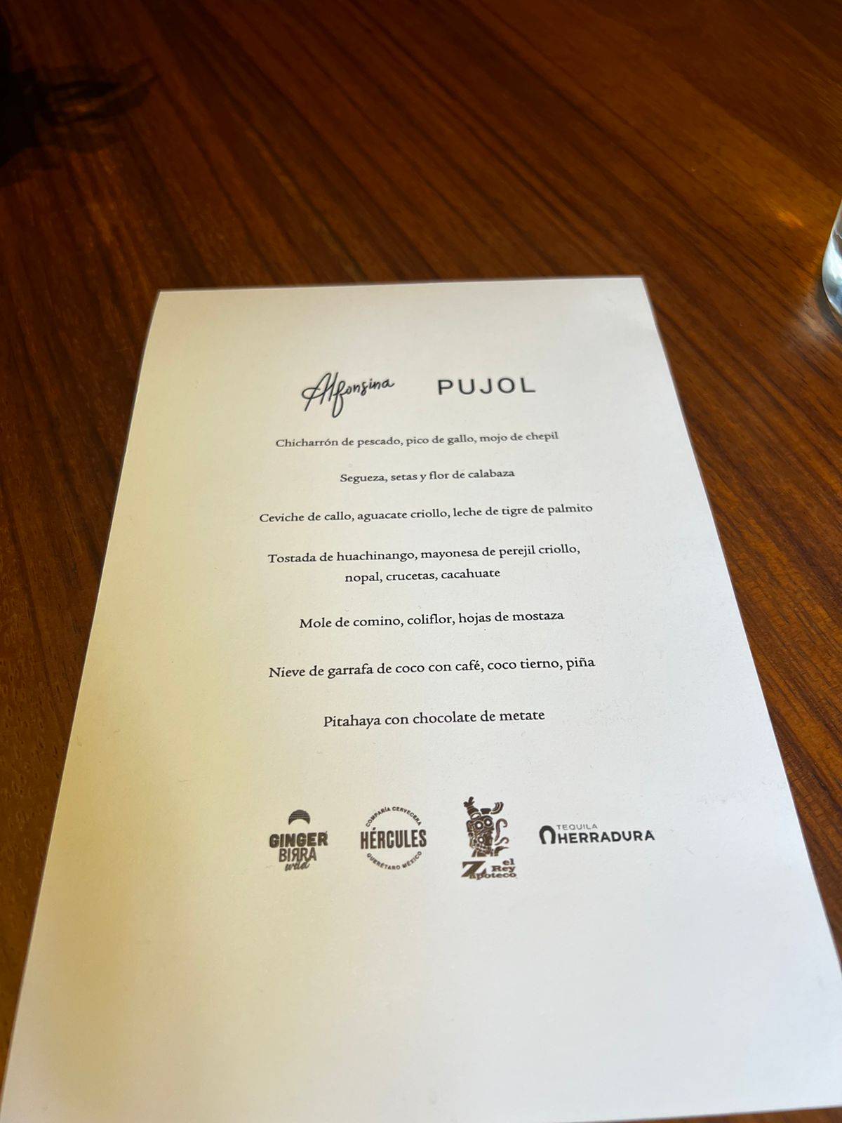Carta del restaurante Pujol - Tasting Menu, Ciudad López Mateos ...