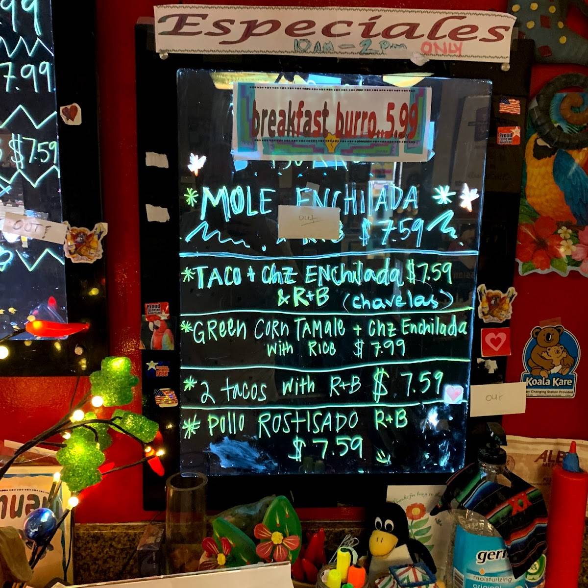 Menu at Mi Patio Mexican Restaurant, Phoenix