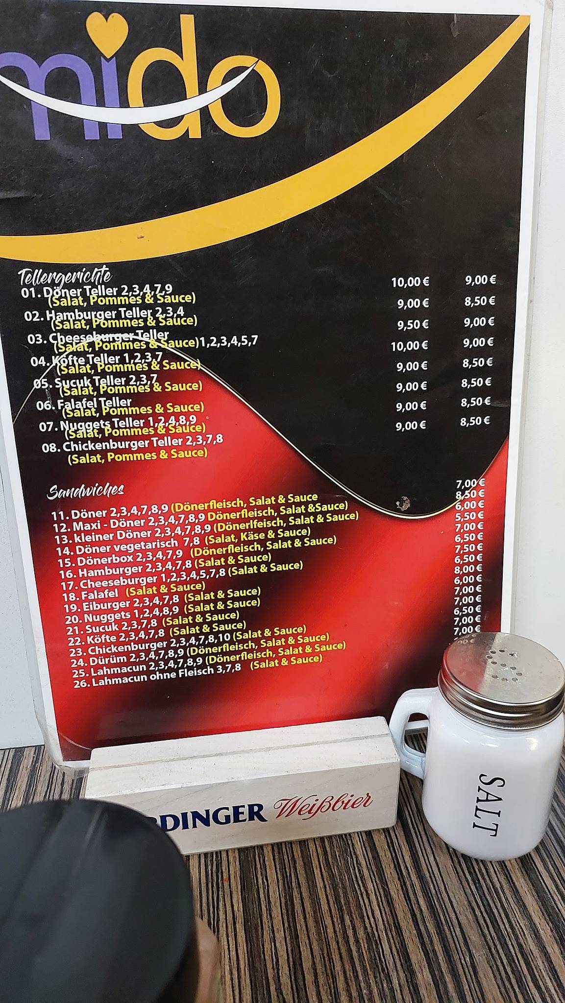 Speisekarte von Mido Pizza Burger Kebab, Konz, Granastraße 17-19