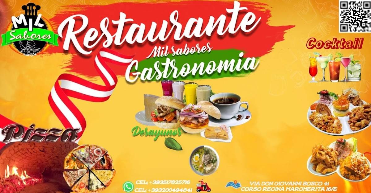 Menu at Mil Sabores restaurant, Turin, Via Don Bosco