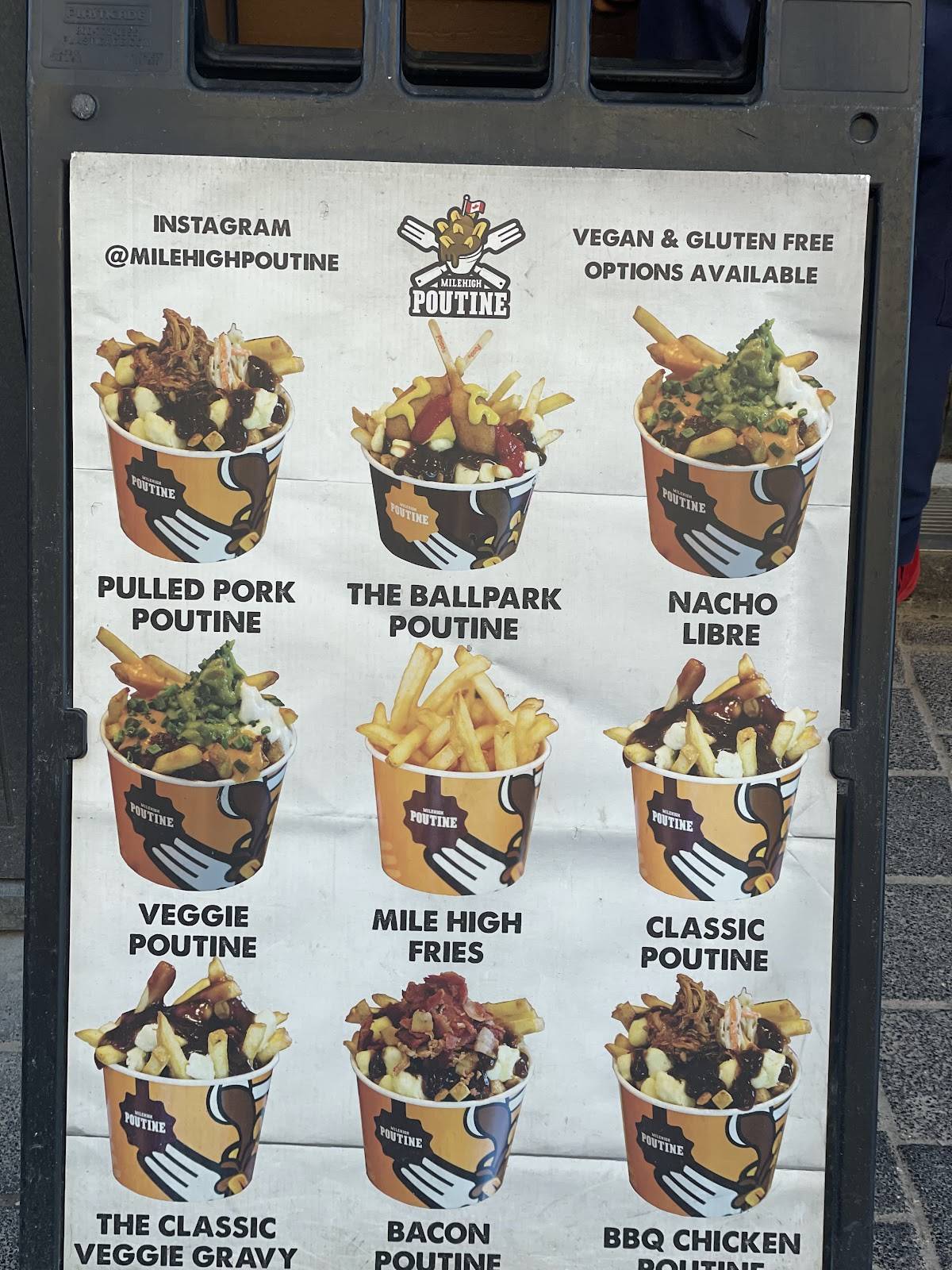 Menu at Mile High Poutine Ltd restaurant, The Blue Mountains