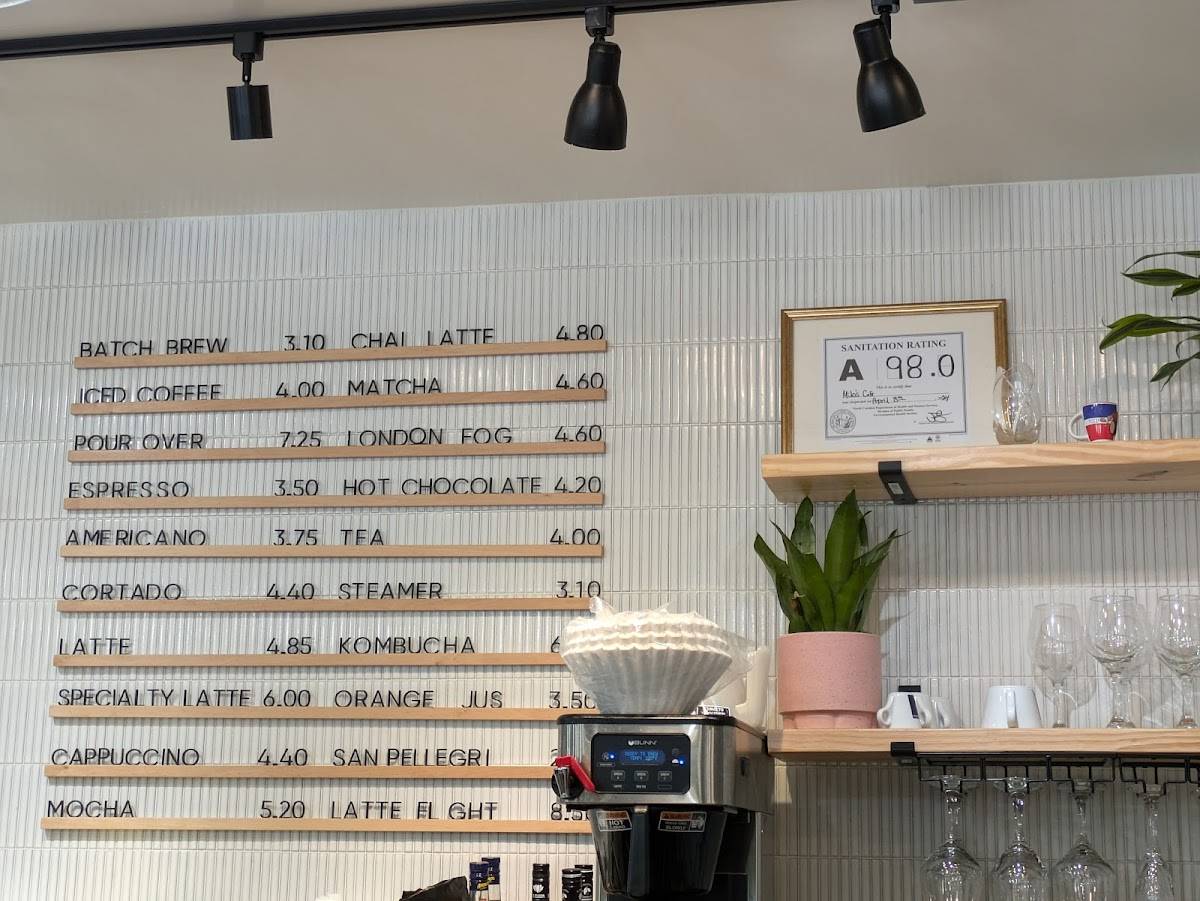 Menu at Milo’s Cafe, Morrisville