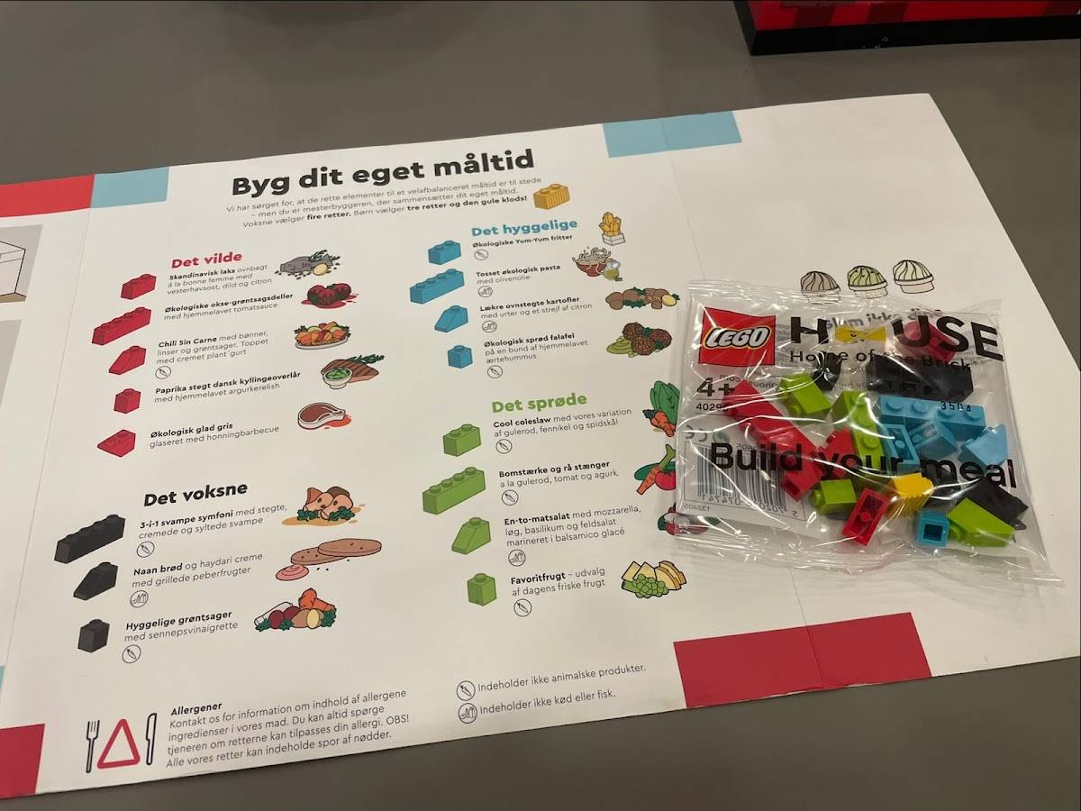 Menu at Mini Chef restaurant, Billund