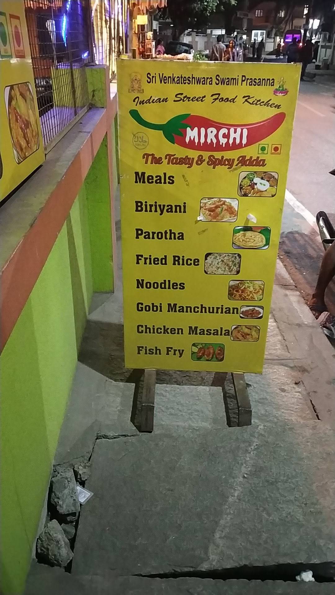 Menu at Mirchi The Indian Street Food Kitchen, Bengaluru