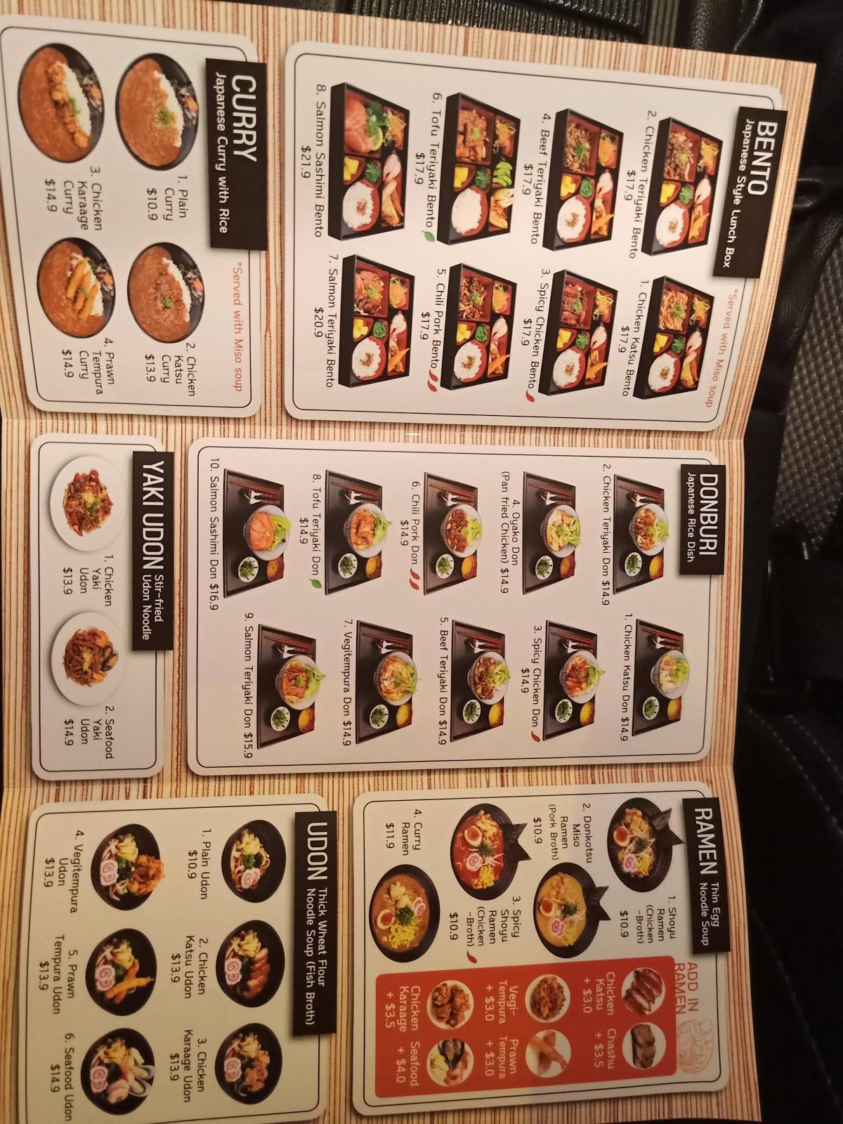 Menu at Mizumi Newlambton restaurant, New Lambton