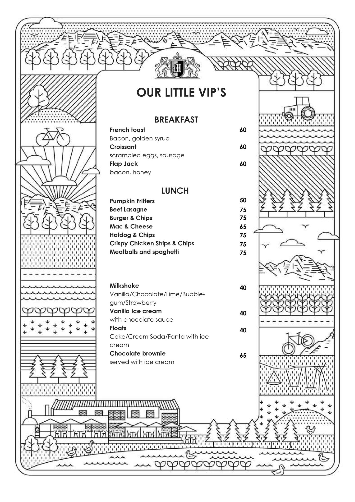 Menu at Mont Marie Restaurant, Stellenbosch