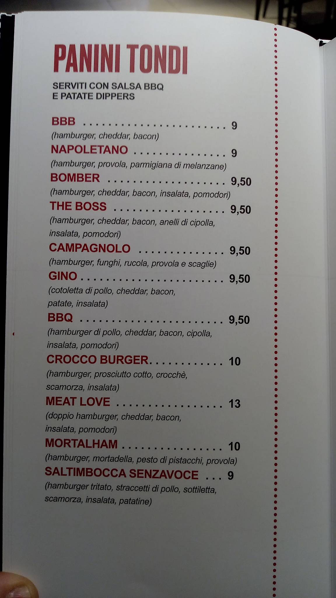 Menu da Il Furgone pizzeria, Monte di Procida