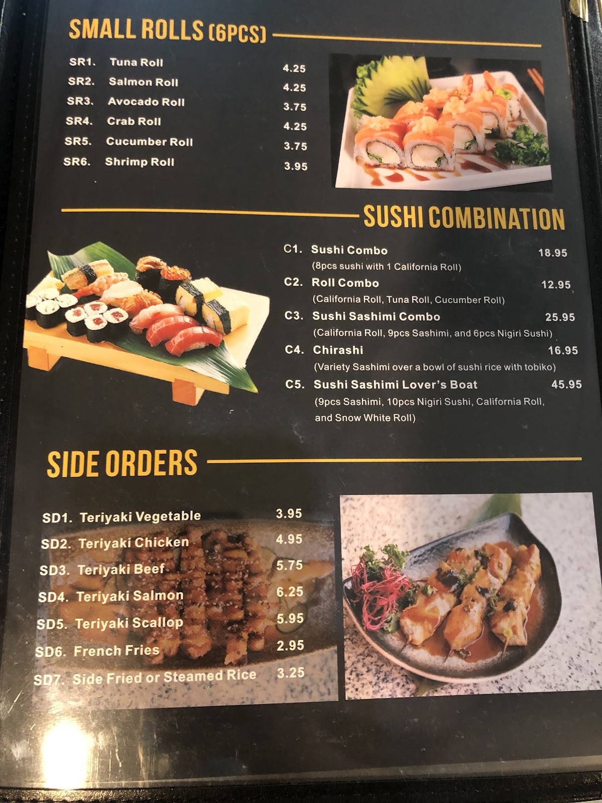 Menu at Osaka Sushi Bar, Prattville, 499 Greystone Way