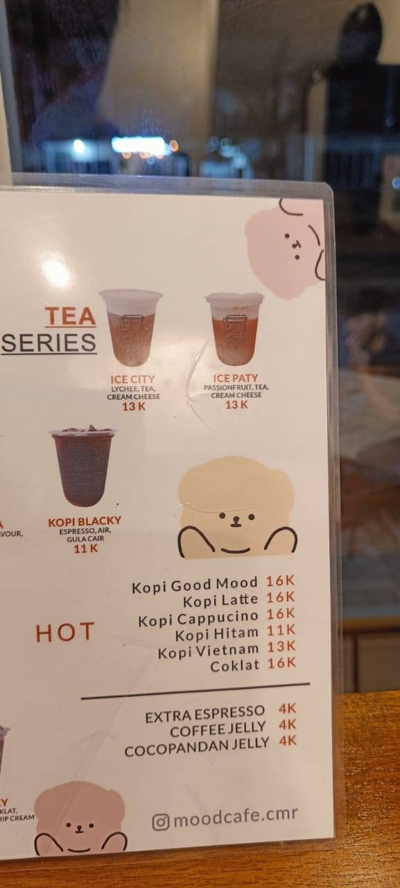 Menu at Mood Cafe - Citra Maja Raya, Indonesia