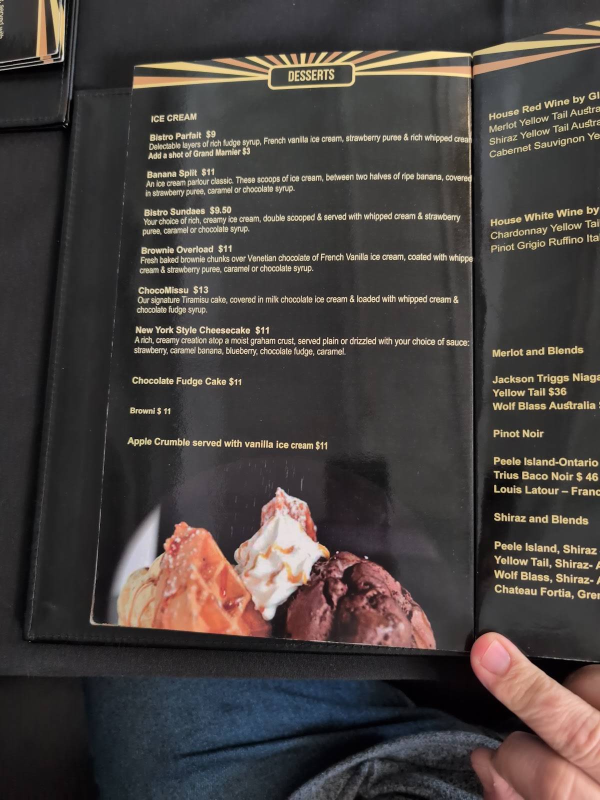 Menu at Moonlight restaurant, Leamington