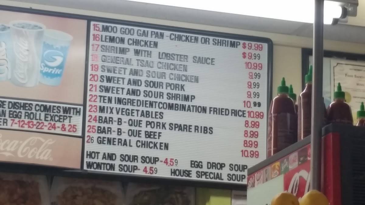 Menu at Bingo's Seafood restaurant, Morgan City, LA-182