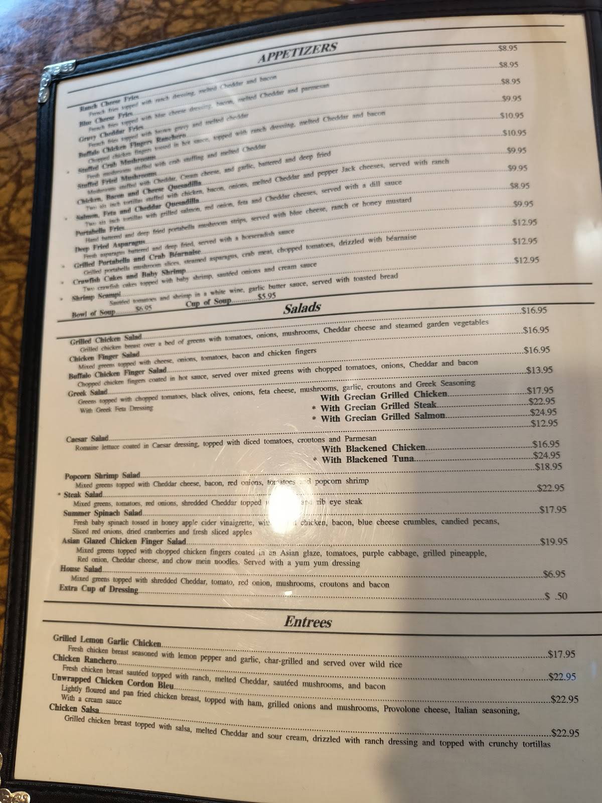 Menu at Suba's Restaurant, Mountain City