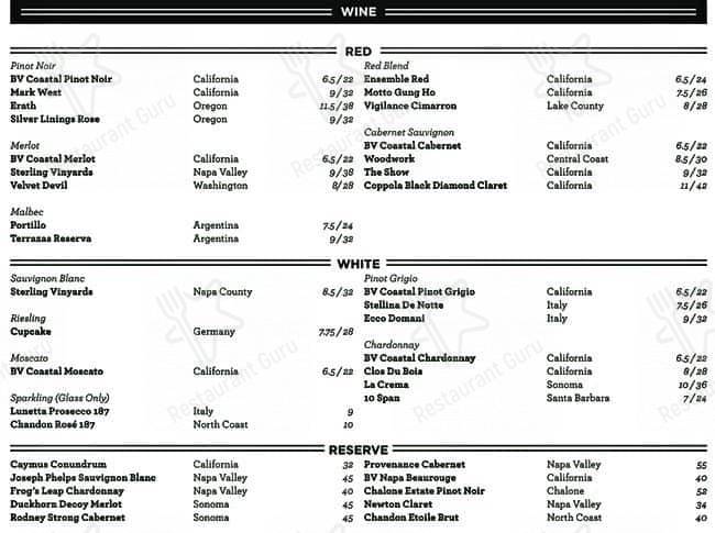 Menu at Moviehouse & Eatery by Cinépolis pub & bar, Keller