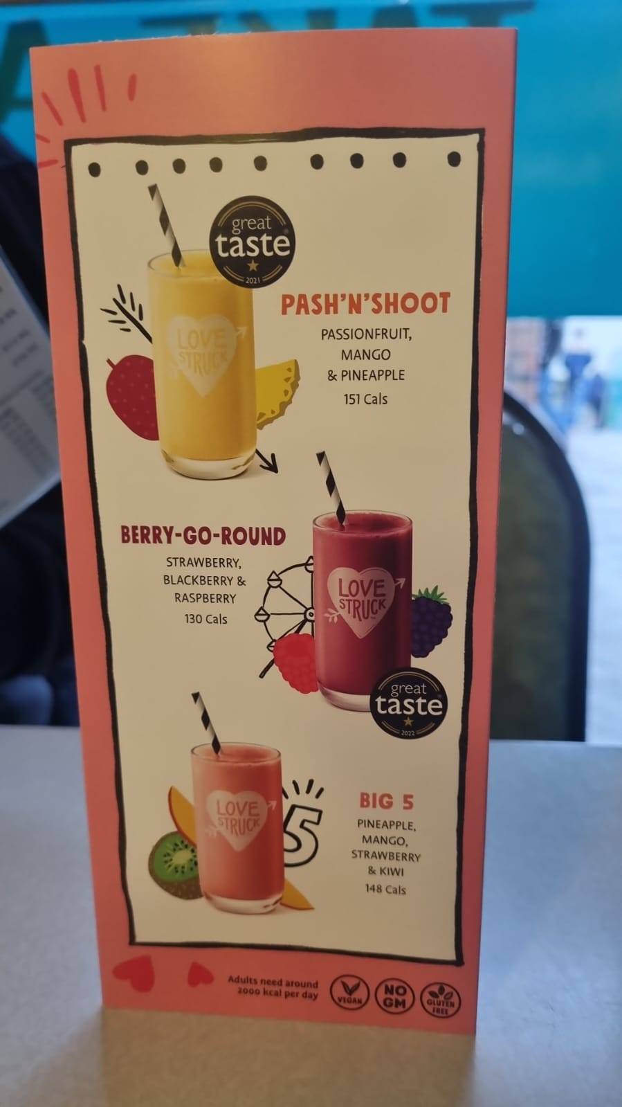 Menu at Mr Munch cafe, Basingstoke, Potters Walk