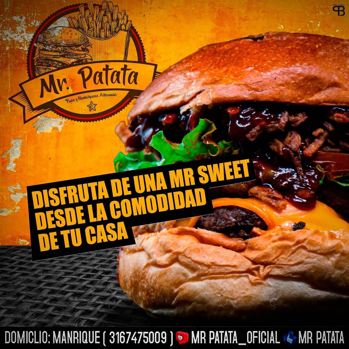 Carta del restaurante Mr Patata, Colombia
