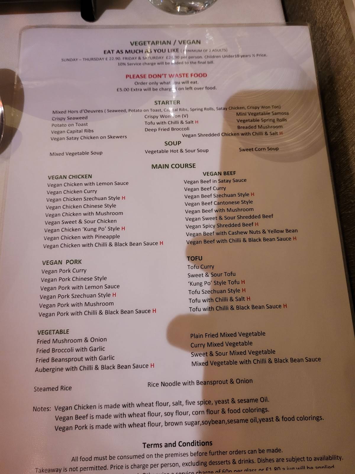 Menu at Mr Ping Chinese Restaurant, Southend-on-Sea, 468 Southchurch Rd