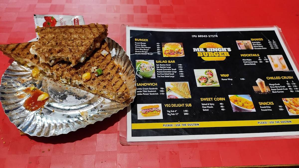 Menu at Mr Singh burger, Kapurthala, Sultanpur Rd