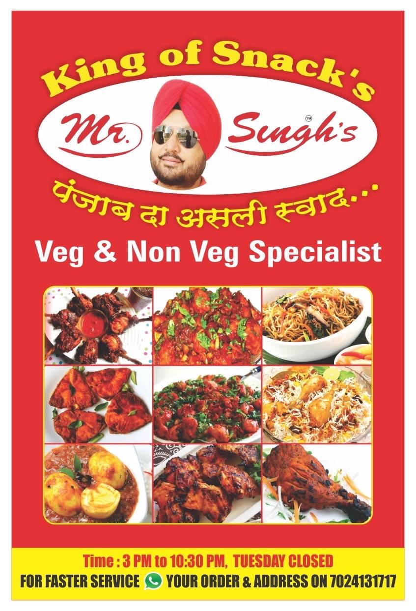 Menu at Mr.Singh's Restaurant, Indore, G-1