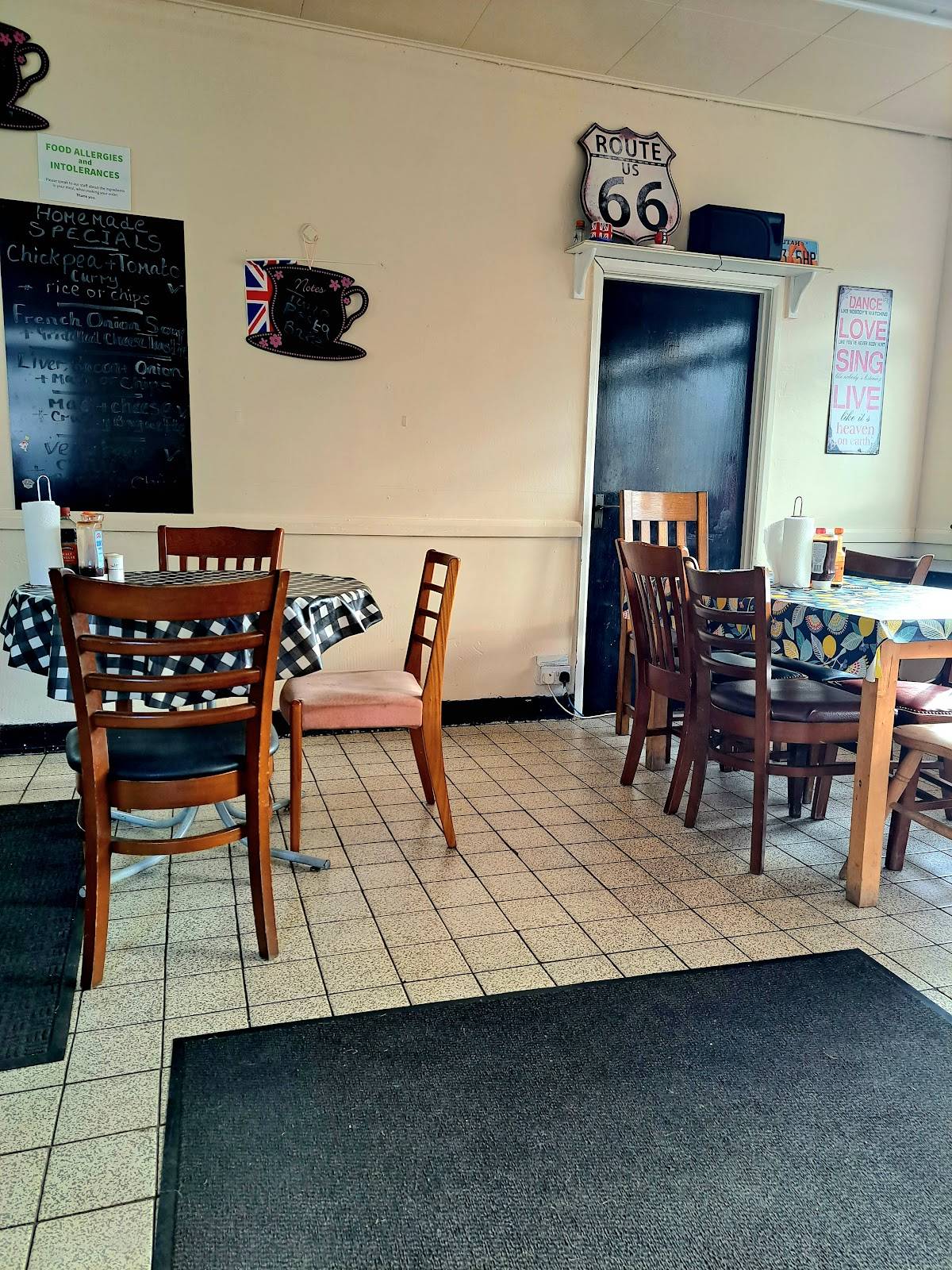 Menu at Mrs G's Cafe, Bristol