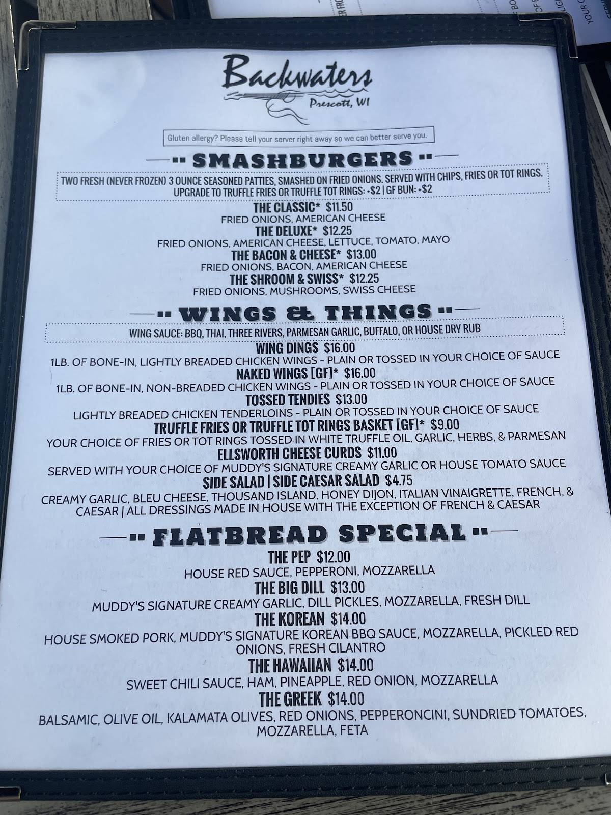 Menu at Muddy Waters Bar & Grill, Prescott