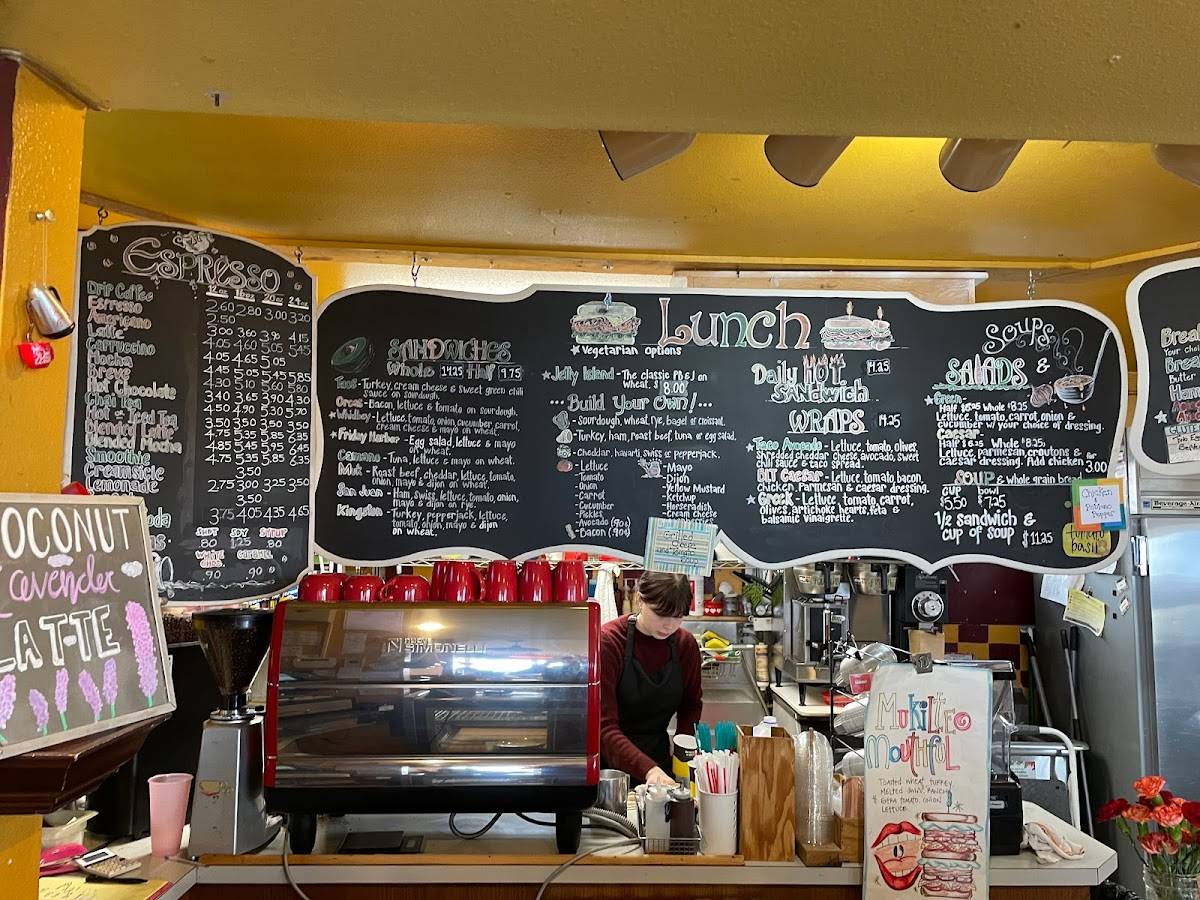 Menu at Red Cup Cafe, Mukilteo