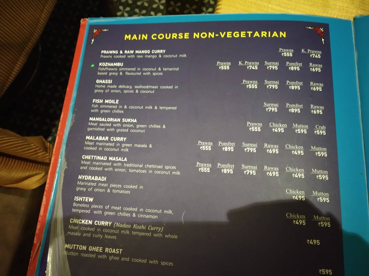 Menu at Diva Maharashtracha, Mumbai, Mili Building