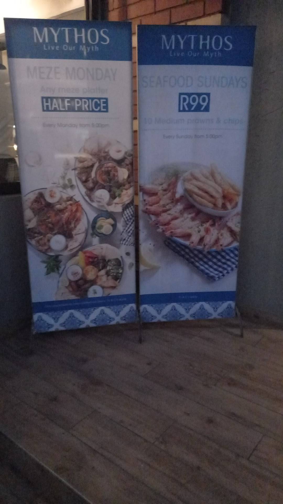 Carta del restaurante Mythos Meyersdal, Alberton