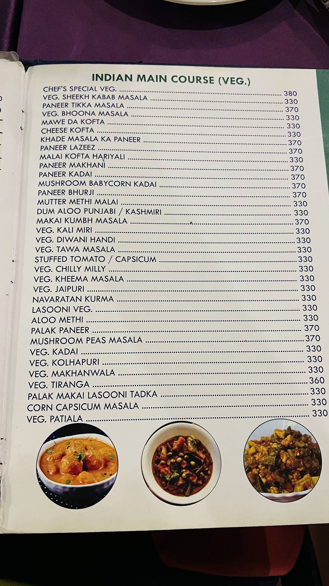 Menu at NANDI PALACE, Dombivli, Vicco Naka