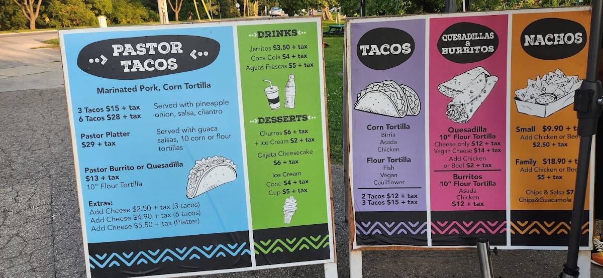 Menu at Nacho Business restaurant, Niagara-on-the-Lake