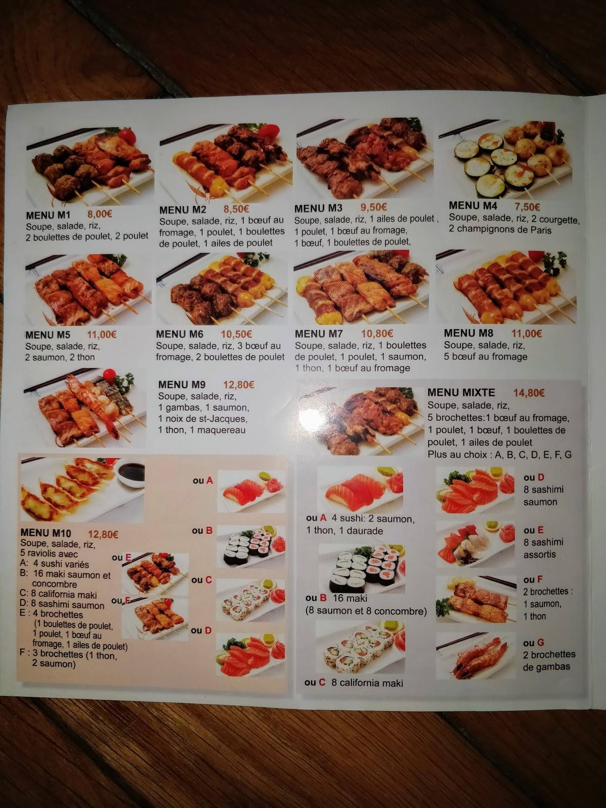 Menu au Nagoya restaurant, Houilles, 5 Pl. de la Gare