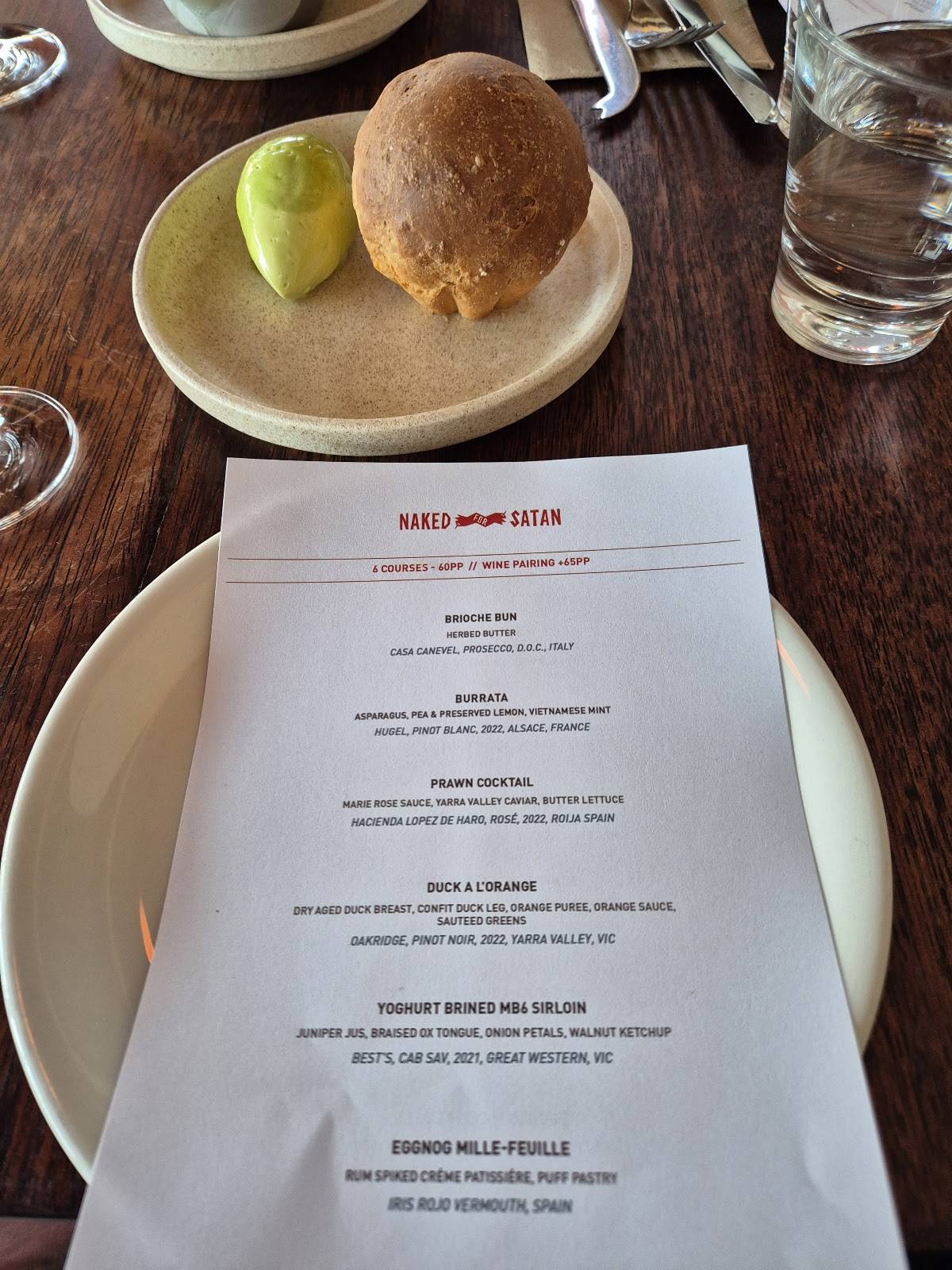 Menu at Naked For Satan pub & bar, Fitzroy
