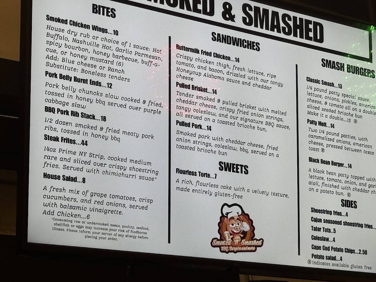 Menu at Boon Street Market restaurant, Narragansett