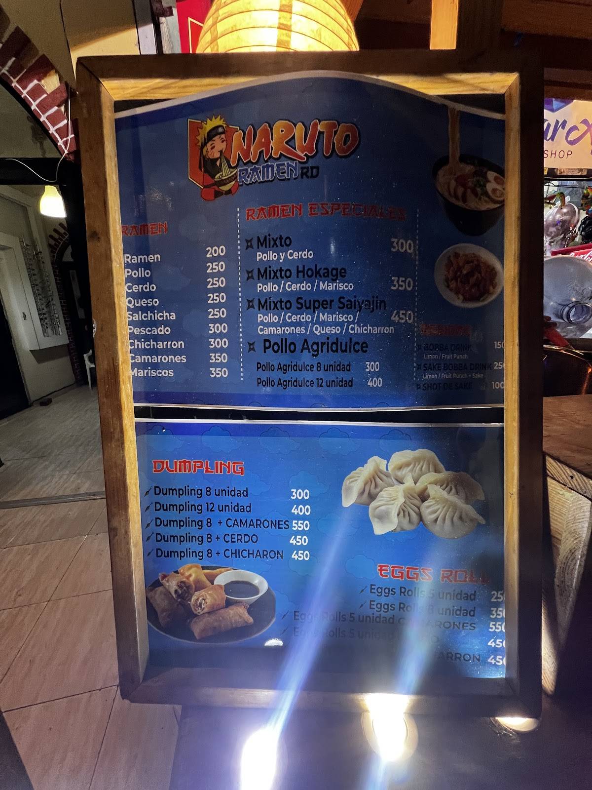 Carta del restaurante Naruto Ramen RD, Santo Domingo