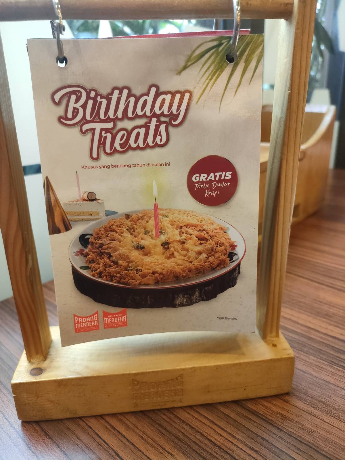 Carta del restaurante Nasi Kapau Merdeka Alam Sutera, Tangerang del Sur