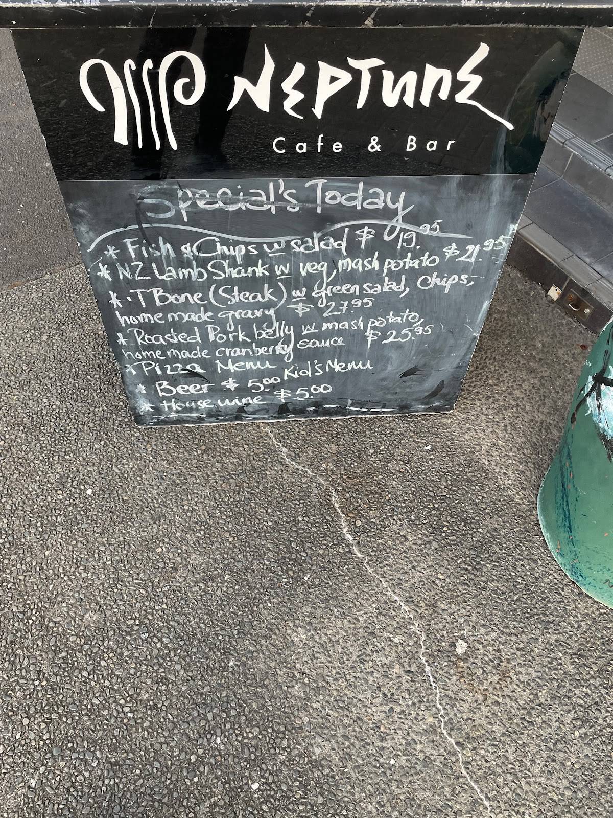 Menu at Neptune Cafe & Bar, Auckland, 23 Princes Wharf 143 Quay St ...