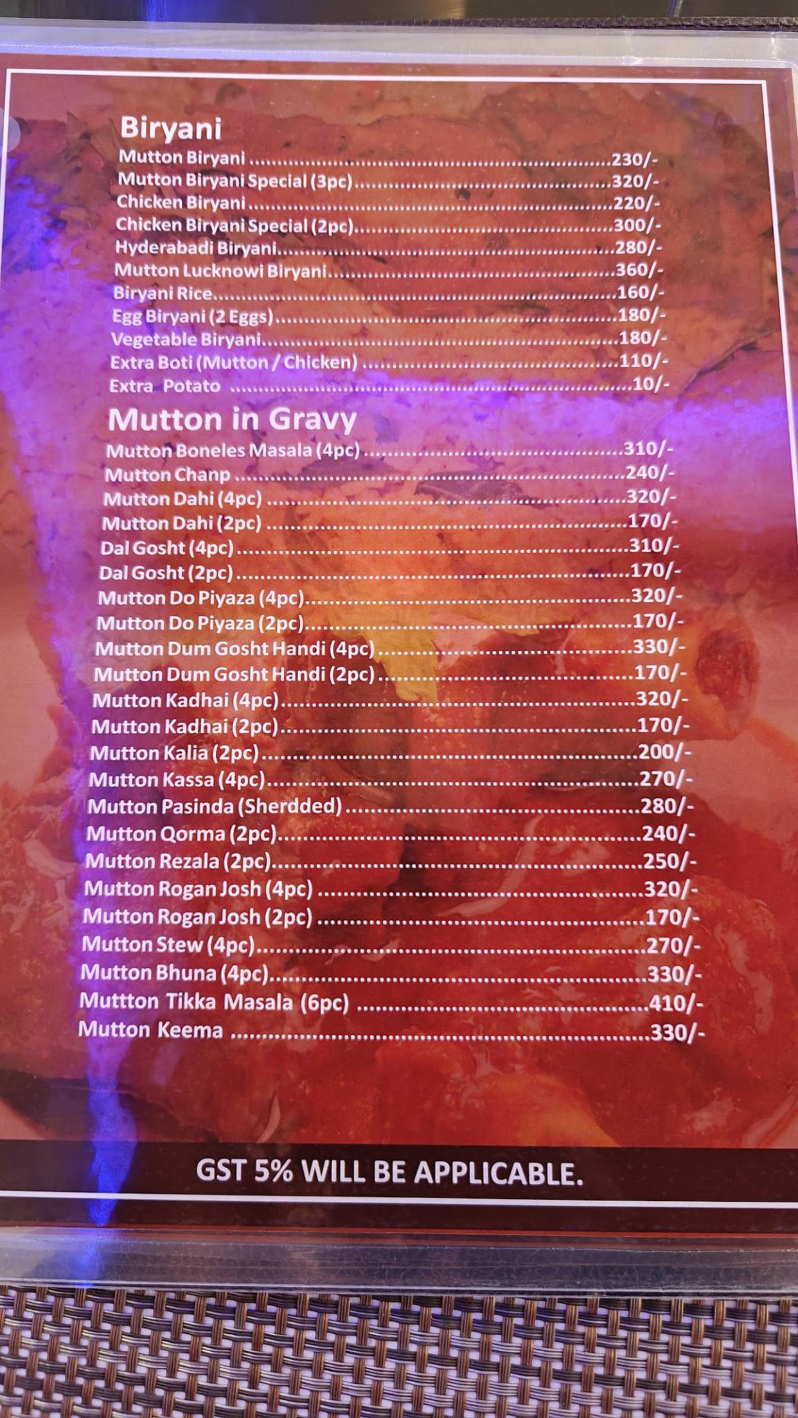 Menu at New Arshlan Siliguri, Bara Mohansingh